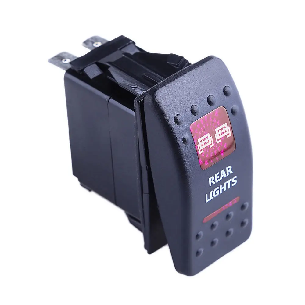 Ee Support 12v 20a Bar Carling Rocker Toggle Switch 5pin Red Led Rear ...