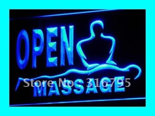 I155 Open Massage Body Foot Shop Ads Led Neon Light Light Signs On/off ...