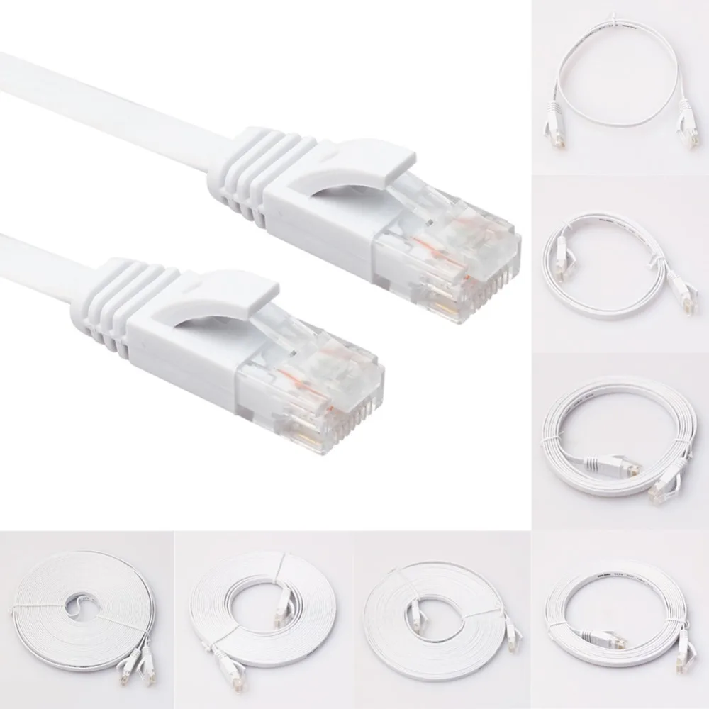 1M/2M/3M Ethernet Cables Flat CAT6 Flat UTP Ethernet Network Cable cord ...