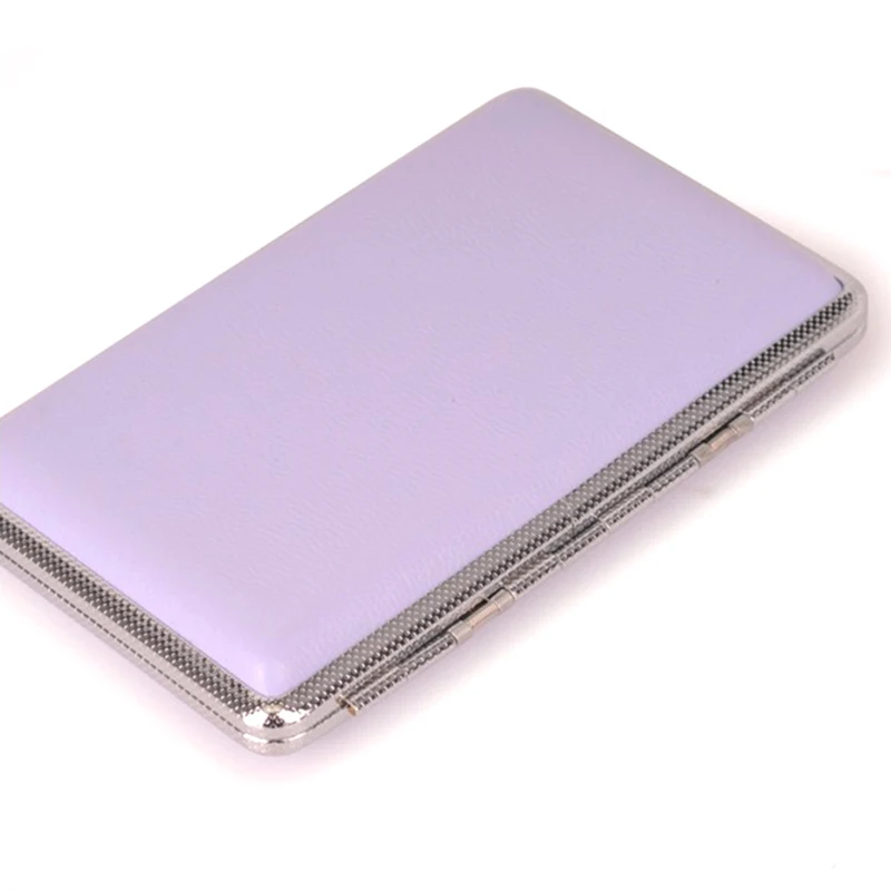 New Cigarette Case 7 Colors Cigarette Box Solid Color Leather Case 11cm ...