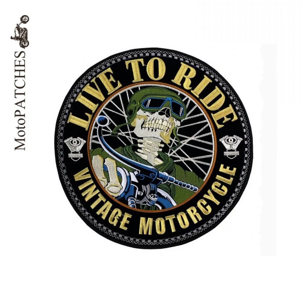 Aliexpress.com : Buy Mc Biker Patch Skull Cross Handmade Embroidered ...