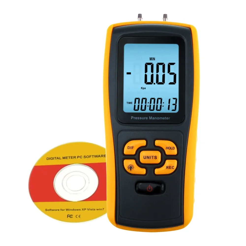 Digital Manometer with 11 Measurement Units & USB Interface ...
