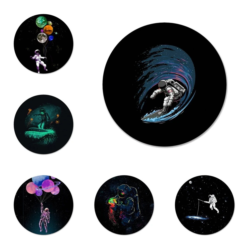 58mm Balloon Planet Astronaut Icons Pins Badge Decoration Brooches ...