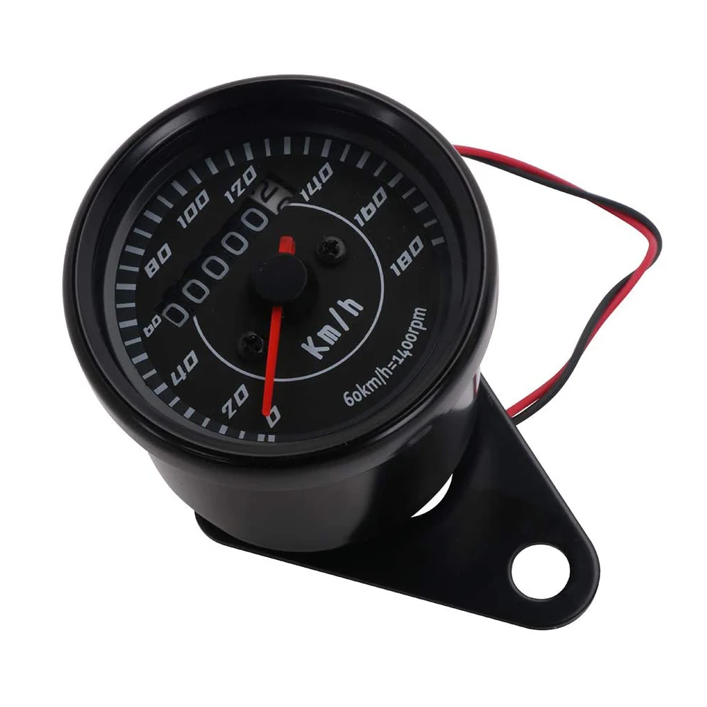 Universal Motorcycle Speedometer Double Color LED Light Odometer Speed ...
