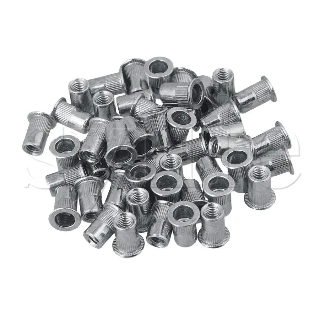 Aviation M6 Threaded Flat Head Aluminum Rivet Nut 6mm Pack of 25|nut ...