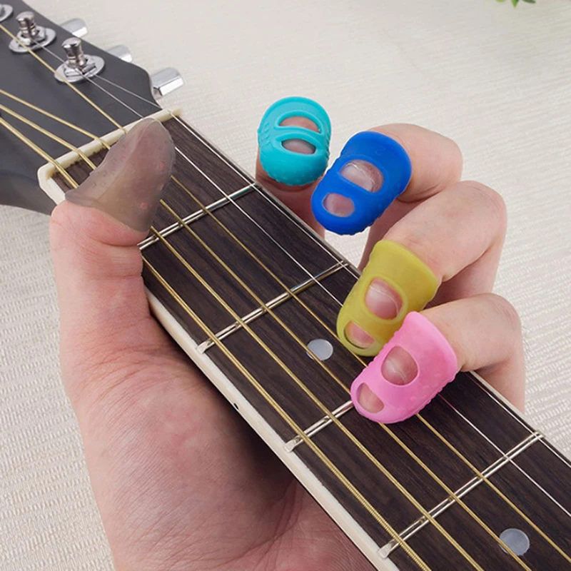 5pcs Silicone Finger Guards Guitar Fingertip Protectors For Ukulele ...