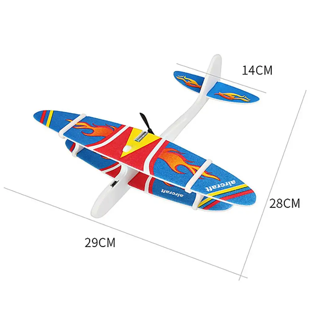 Foam Throwing Glider Airplane Inertia Charging Flying Aircraft Toy Hand ...