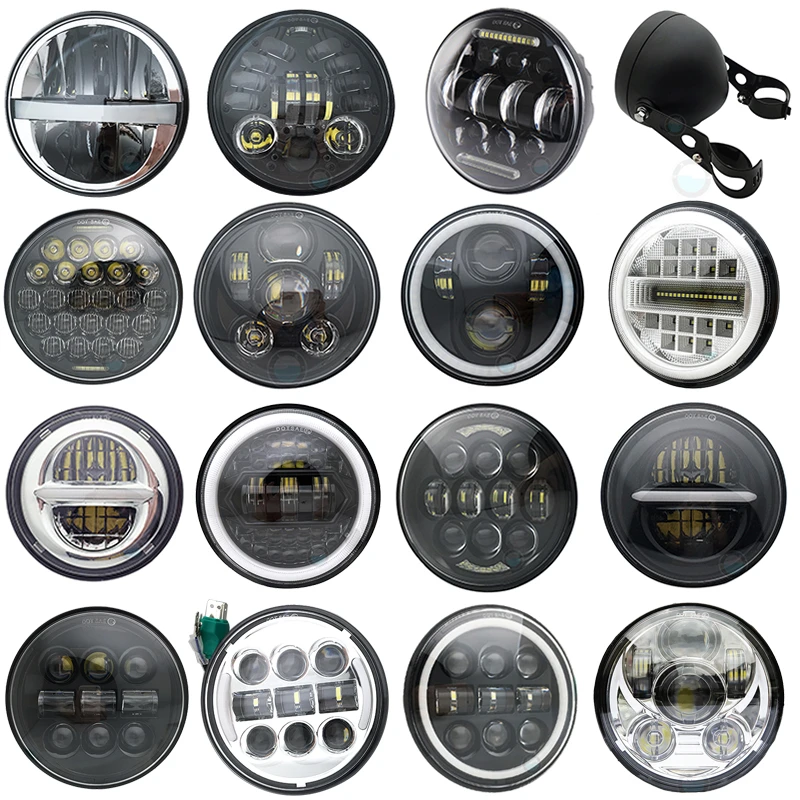 5.75 Inch Led Projector Headlight With White Drl Lights For Honda ...