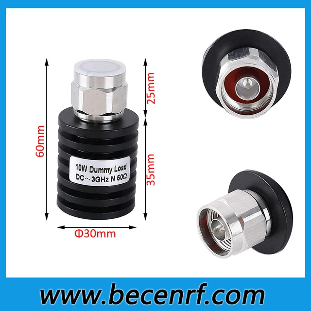 10W N-J Termination Load N Dummy Loads DC-3GHz 50 Ohm Low VSWR