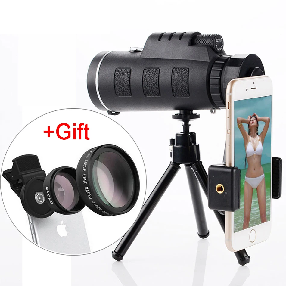 Lente-Macro-para-tel-fono-m-vil-telescopio-Monocular-con-Zoom-40x60 ...