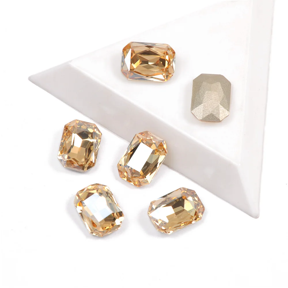 YANRUO-4627-Crystal-Golden-Shadow-Octagon-Rhinestones-Beauty-Glass ...