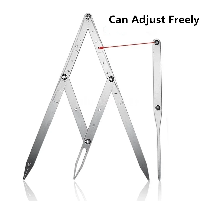 1pc Stainless Steel Gold Silver Black Proportional Ruler Triangle ...