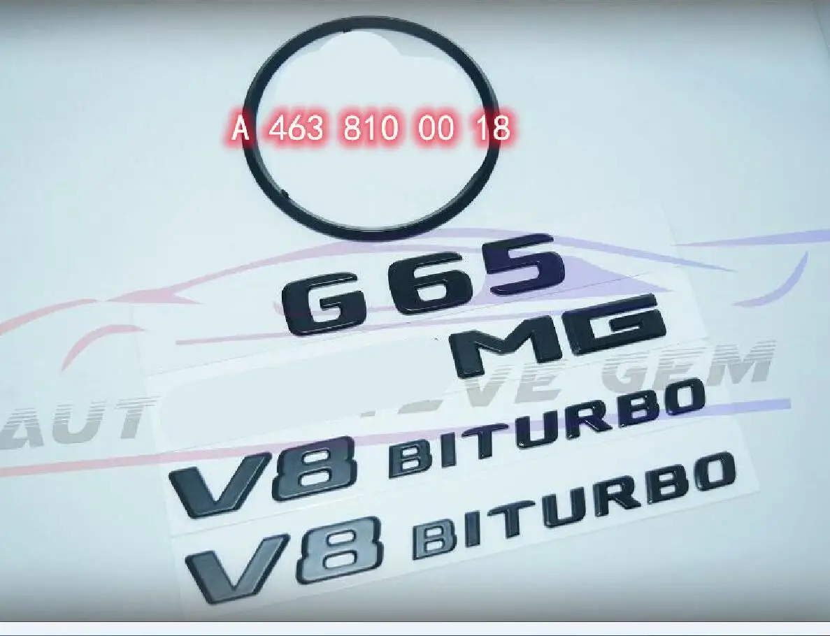 G65 AMG V8 용 BITURBO 리어 스타 엠블럼 블랙 배지 콤보 세트 메르세데스 W463 A 463 810 00 18|엠블럼| - AliExpress