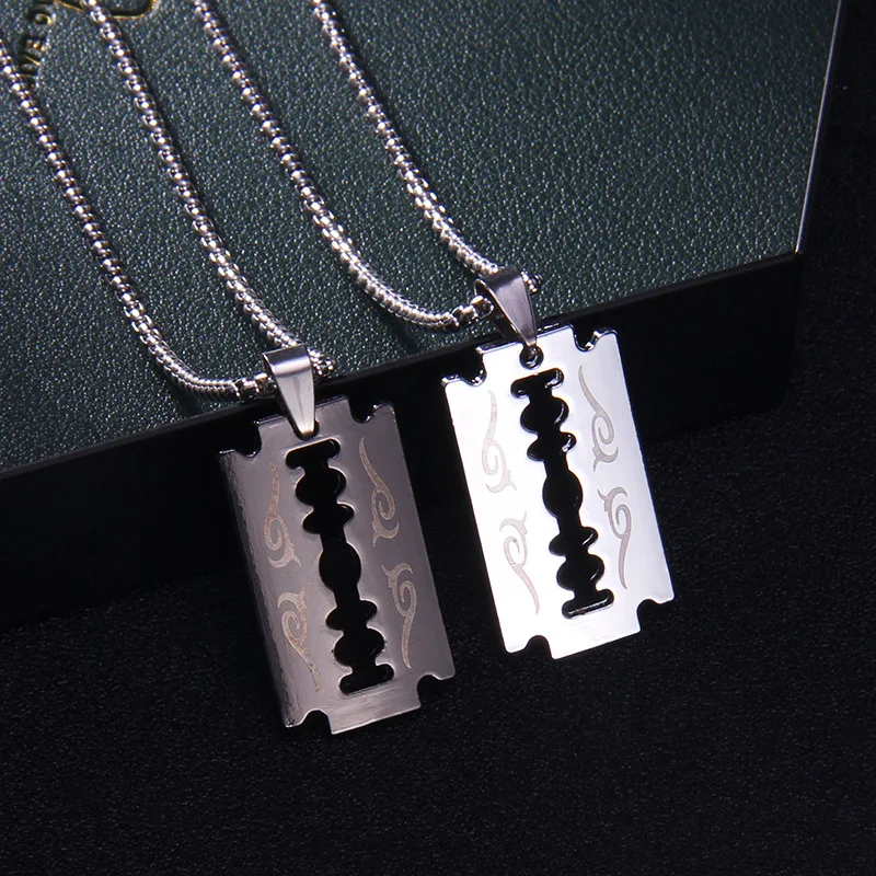 New-Fashion-Street-Hip-Hop-Retro-Punk-Style-Razor-Blade-Pendant ...