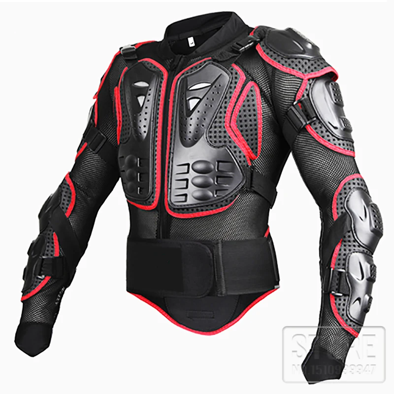 BLACK-RED-Motorcycle-motto-Jacket-turtle-Motocross-Racing-Full-Body ...