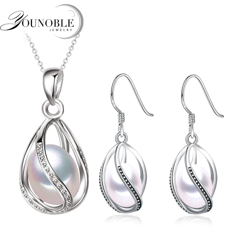 925 Sterling Silver Earrings Necklace Set | 925 Sterling Silver Jewerly ...
