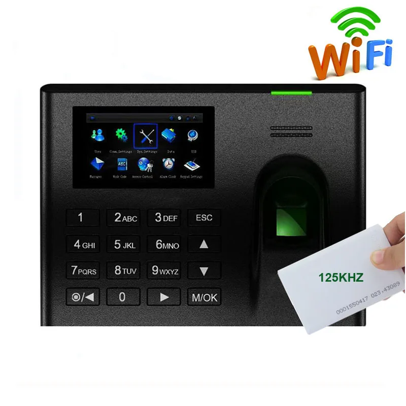 ZK TCP/IP Biometric Fingerprint Time Attendance Smart Attendance Clock Employee Recognition ...