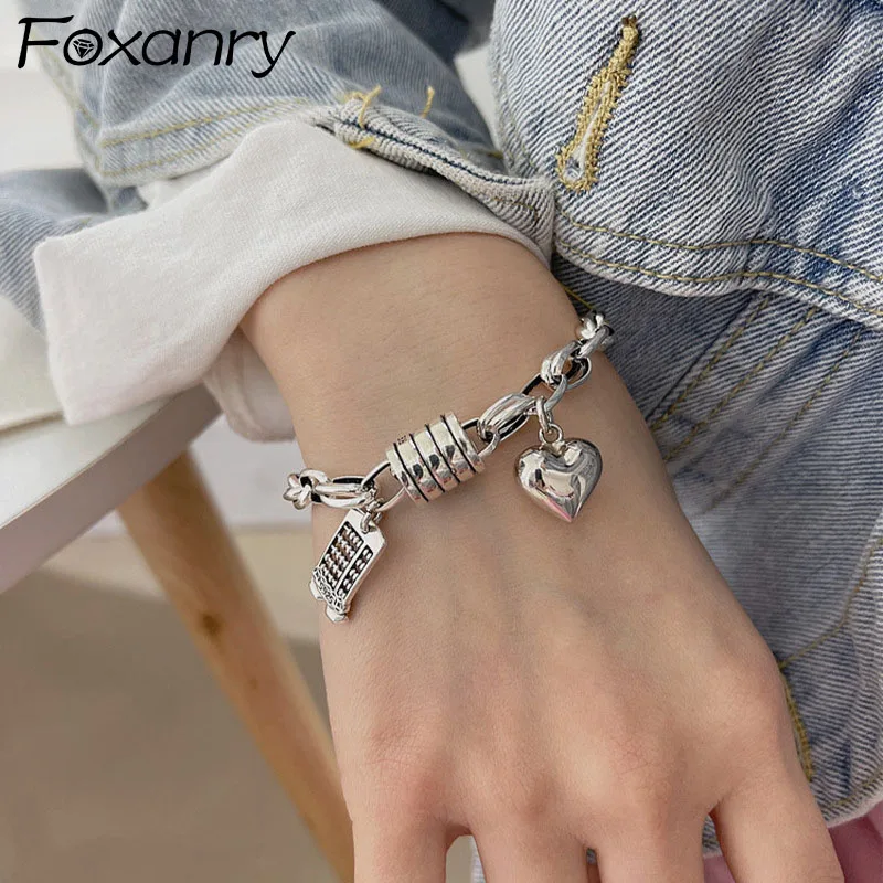 Foxanry-sello-pulseras-para-las-mujeres-ins-nueva-moda-vintage-creativo-Abacus-amor-coraz-n ...