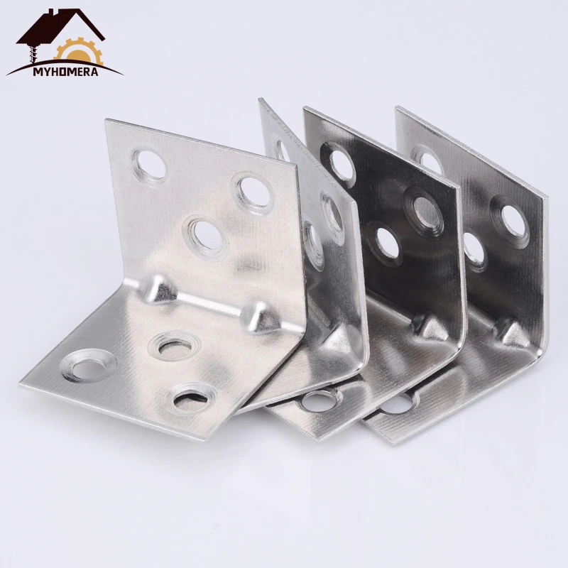Myhomera 4Pcs Stainless Steel Corner Code Right Angle L Shape Support ...