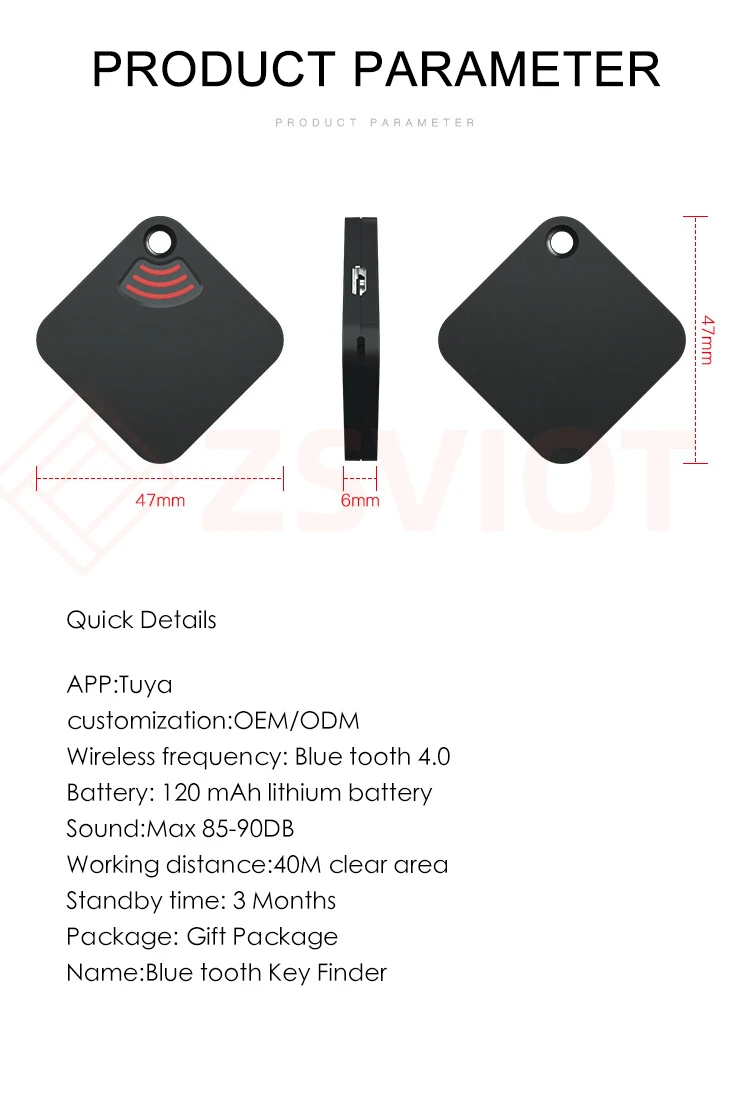 Tuya Smart Tracker Device Mini Tag Key Child Finder Pet Tracker ...