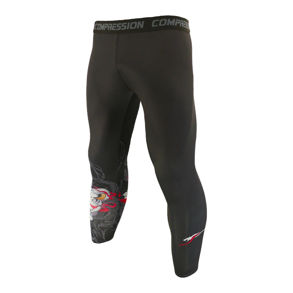 Men Ferocious Tiger Breathable Compression MMA Boxing Shorts Sports ...