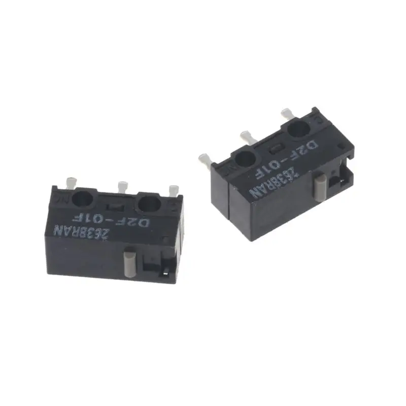 2Pcs Original OMRON Mouse Micro Switch D2F 01F Gray Dot Gold Alloy Contacts R9JB|Mice ...