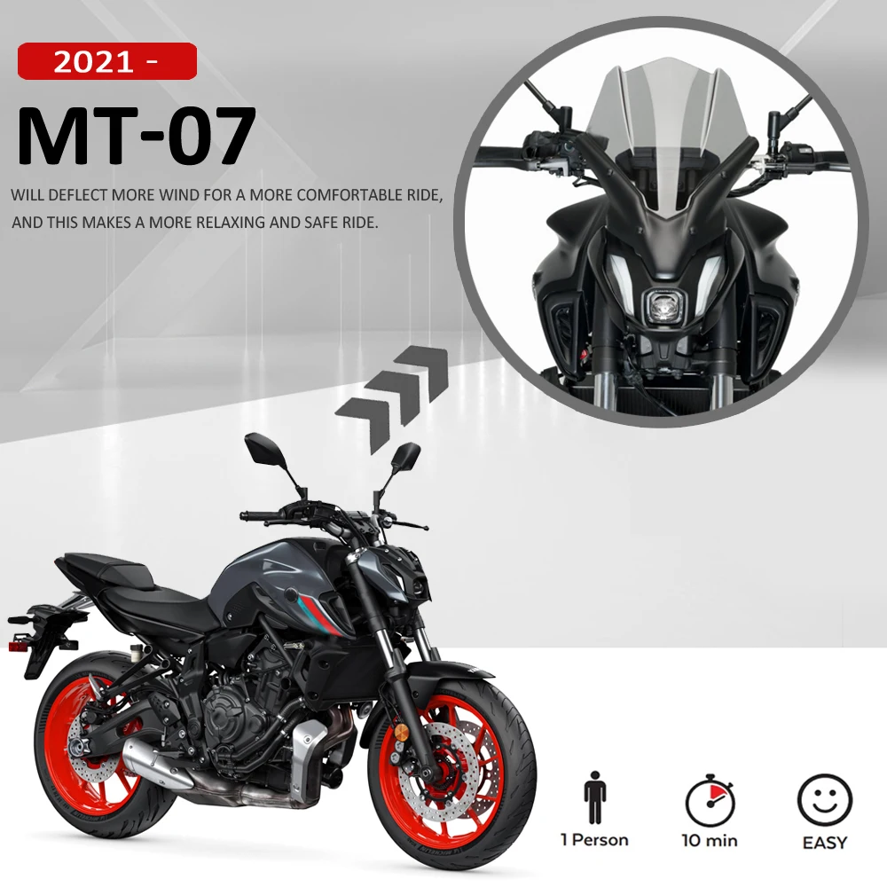 For Yamaha MT-07 2021- MT07 MT 07 mt07 2021 New Motorcycle WindScreen ...
