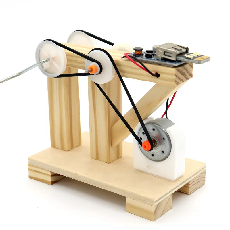 DIY-Dynamo-Generator-Model-Wooden-Science-Experiment-Toys-For-Children ...
