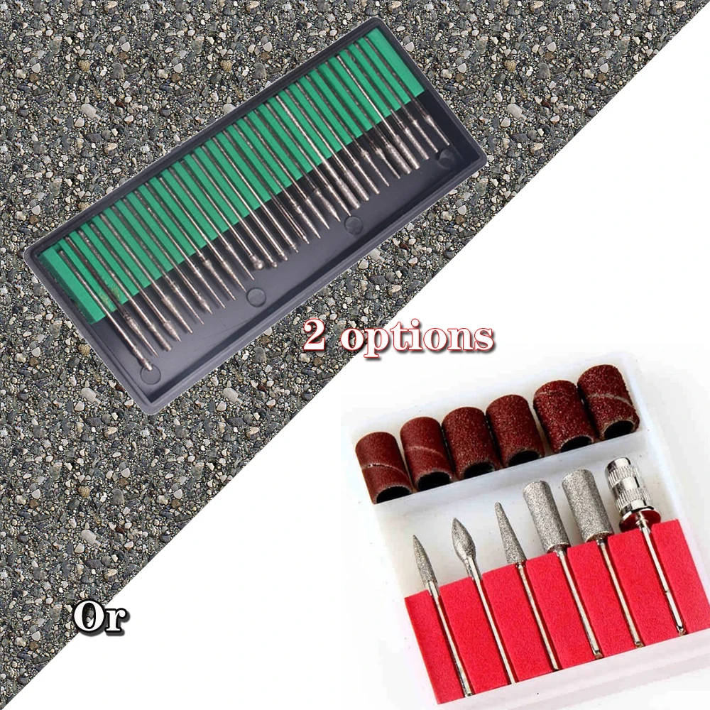 1set Diamond Burr Nail Emery Drill Bits Tools Set And Hot Sell Nail ...