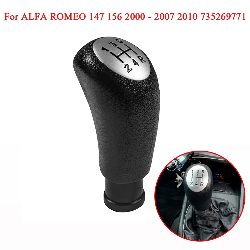 5-Speed-Gear-Shift-Knob-Stick-Head-Lever-Handle-For-ALFA-ROMEO-147-156 ...