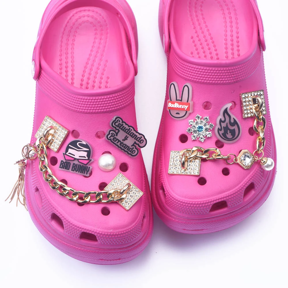 1 pcs bunny & Designer charms with chain JIBZ croc charms for your ...