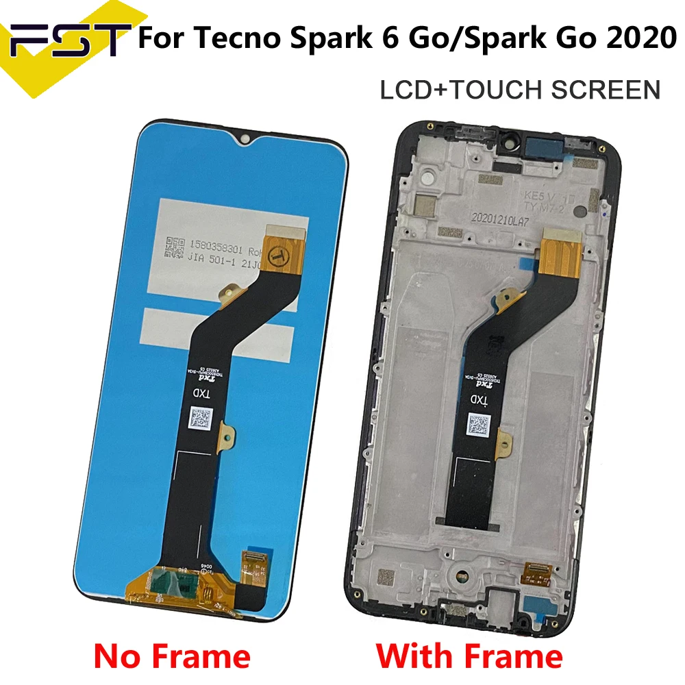6.52" Display For Tecno Spark 6 Go Ke5j Ke5k Lcd Display Touch Screen ...