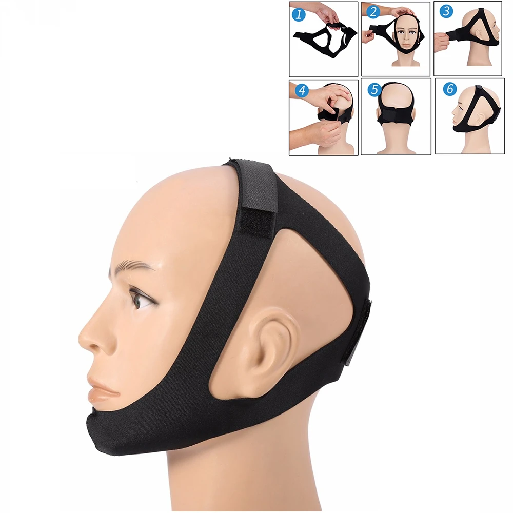 Anti Snoring Headband Chin Strap Belt Stop Snoring Sleep Apnea Sleeping ...