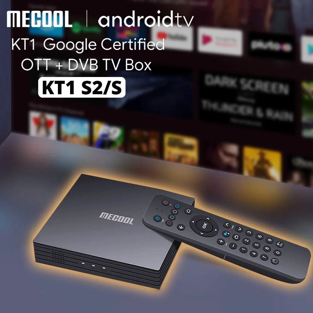 MECOOL decodificador satélite 4K KT1, receptor de TV Amlogic S905X4, Netflixs, Android TV 10 DVB ...