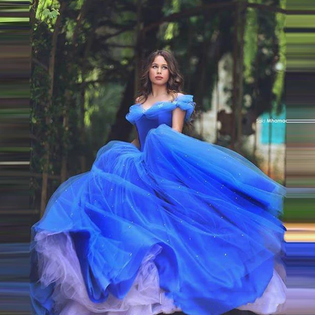 Royal Blue Princess Prom Dresses