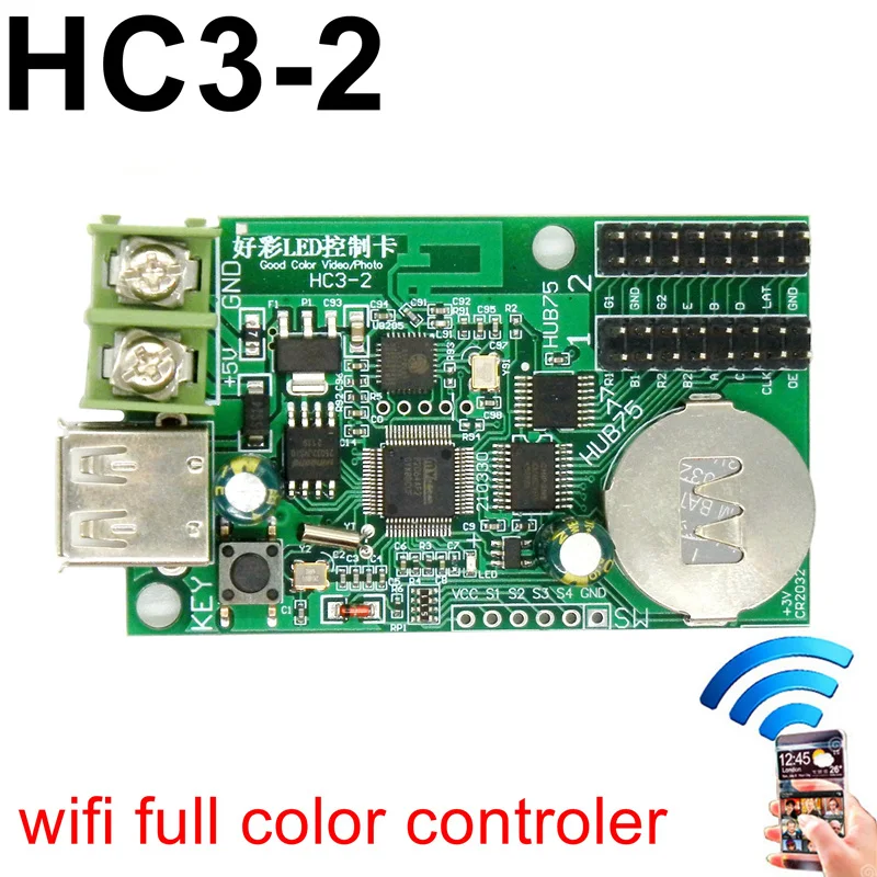 Hc3-2 Wifi Full Color Asynchronous Led Control Card Android App Support ...