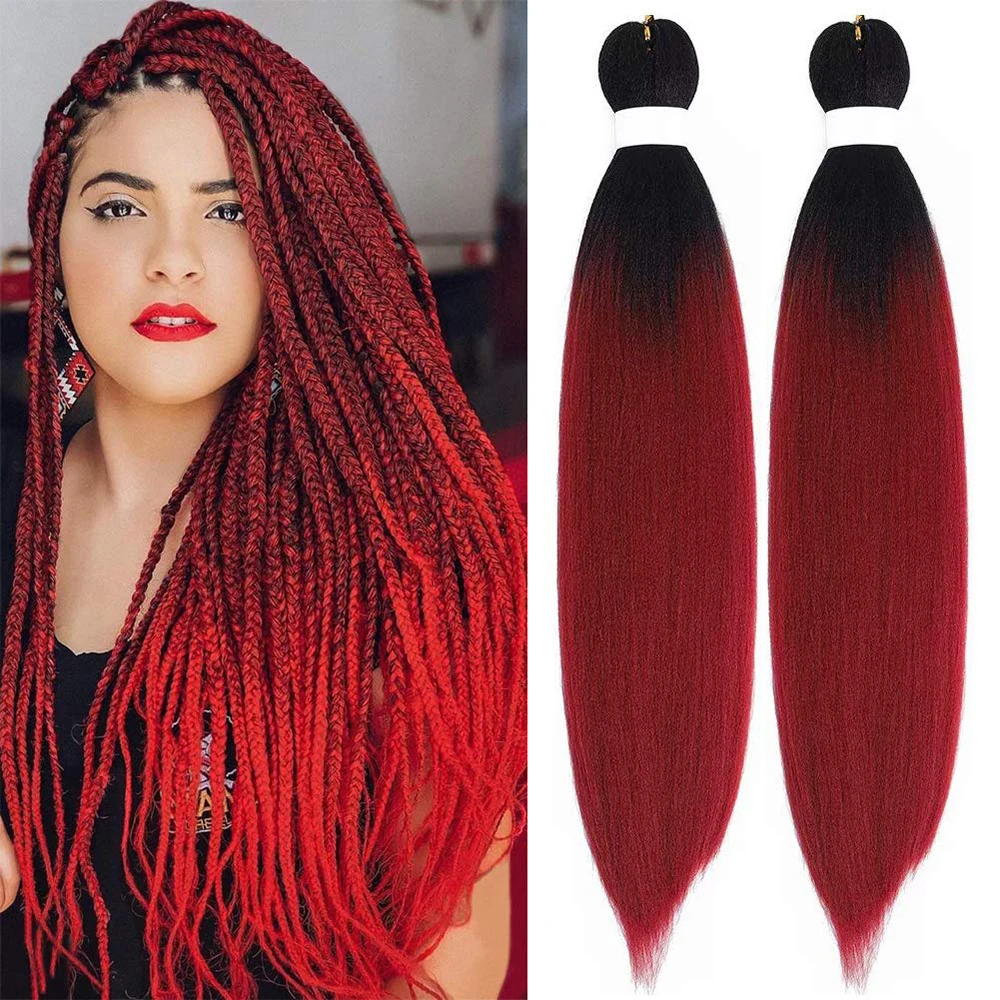 Jumbo Box Braids With Red Hair