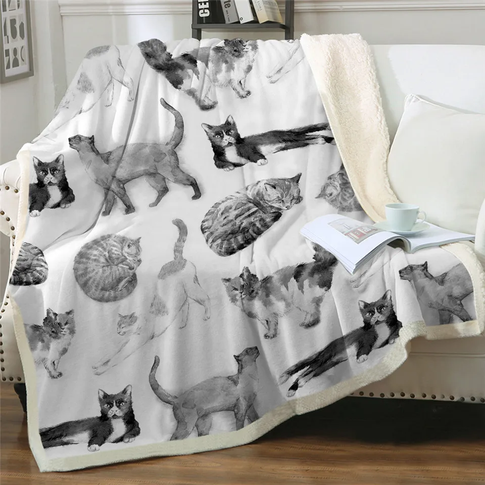 Various Cat Design Throw Blankets FREE Ship USA The Great Cat Store