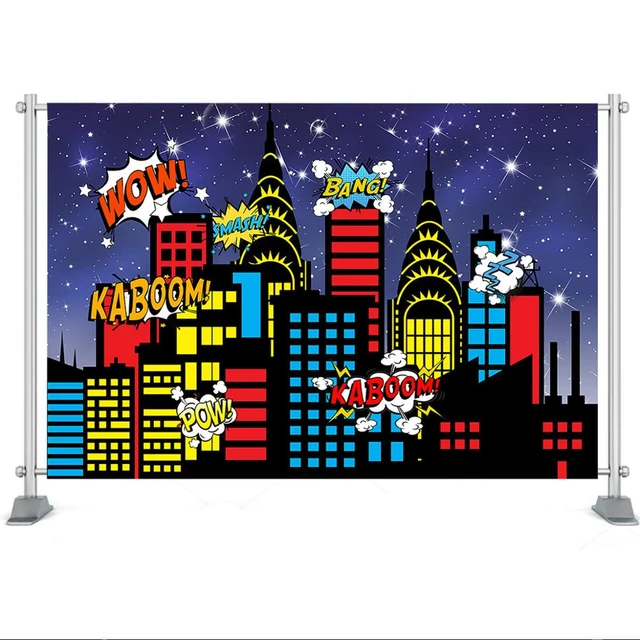 Superhero City Backdrops