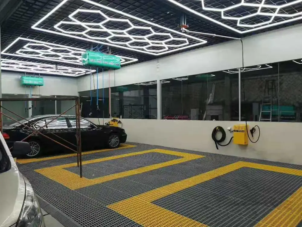 Factory Honeycomb Hex Led Light For Car Wash Repair Station - Infrared ...