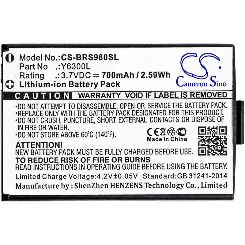 Cameron-Sino-Blinc-Y6300L-Battery-for-Blinc-G2-VCAN-TORC-ONEAL-RS-980 ...