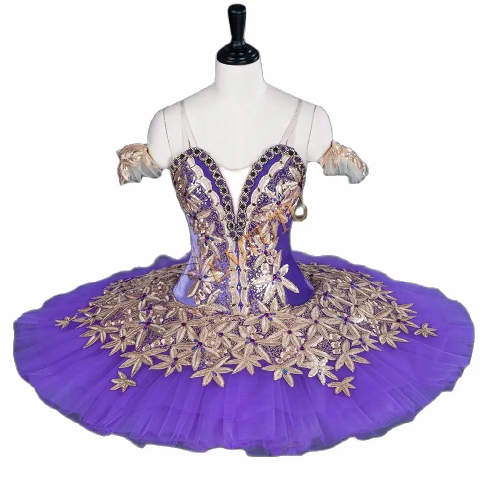 Women Professional Ballet Tutus Purple Gold Classical Ballet Stage ...