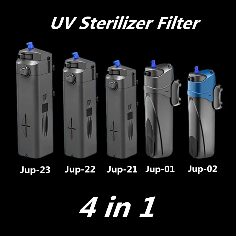 4 in 1 Internal Fish Tank UV Sterilizer Filter Pump With UV Lamp Pond ...