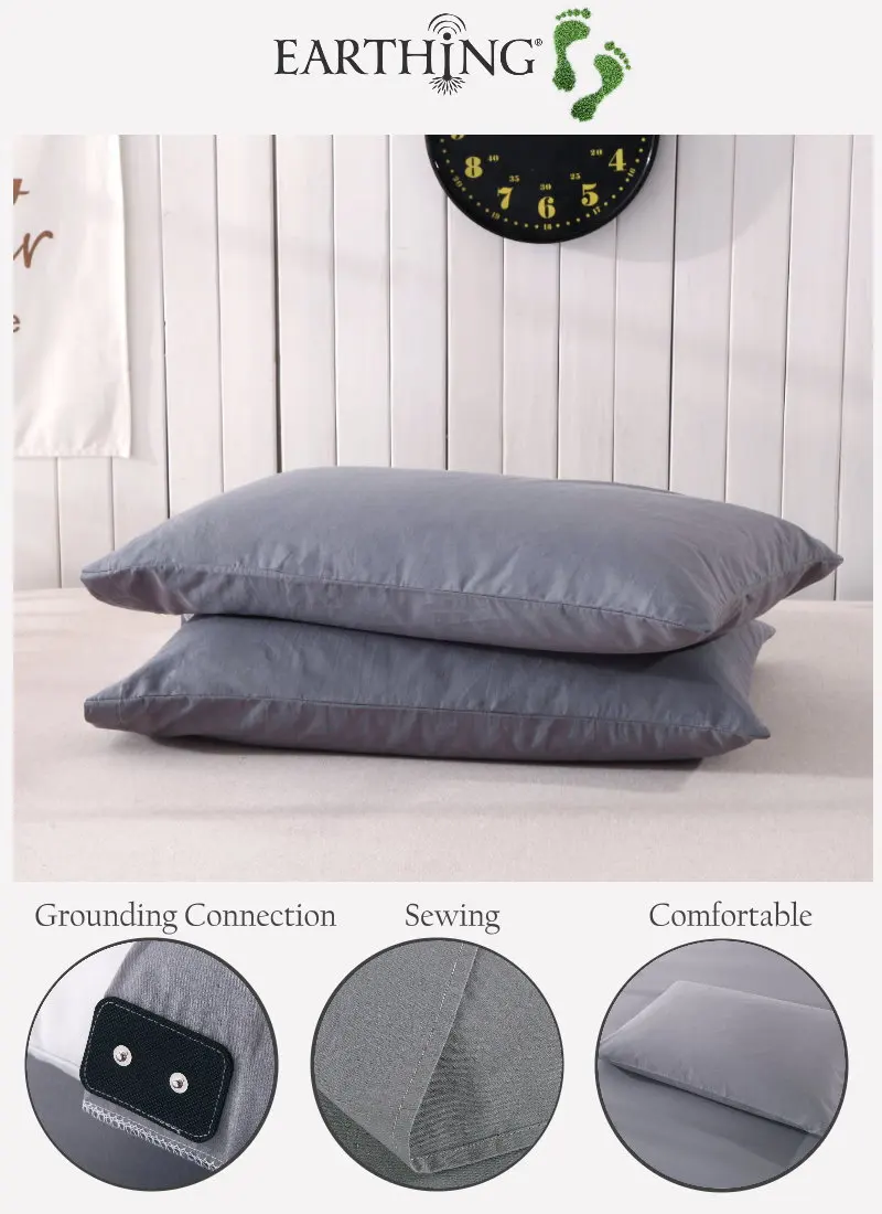 Earthing ESD 10% Silver Grounding pillow case with a 5M Local Grounding ...