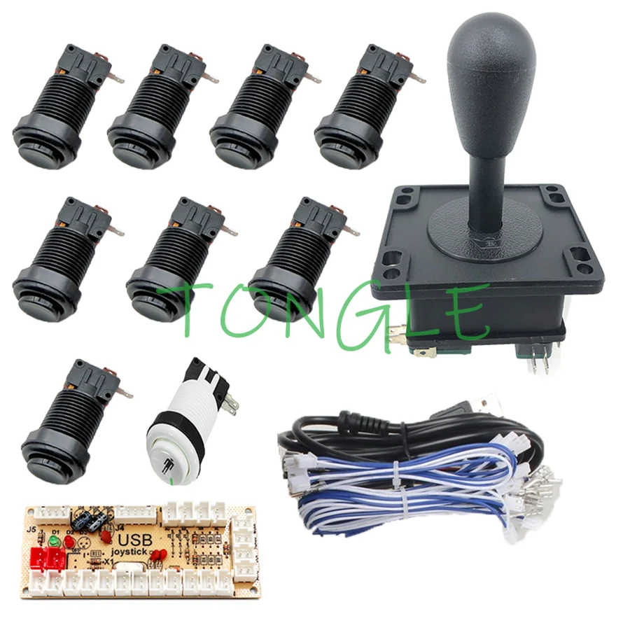 Classic Arcade Diy Parts Happ Joystick + Happ Type Standard Push Button ...