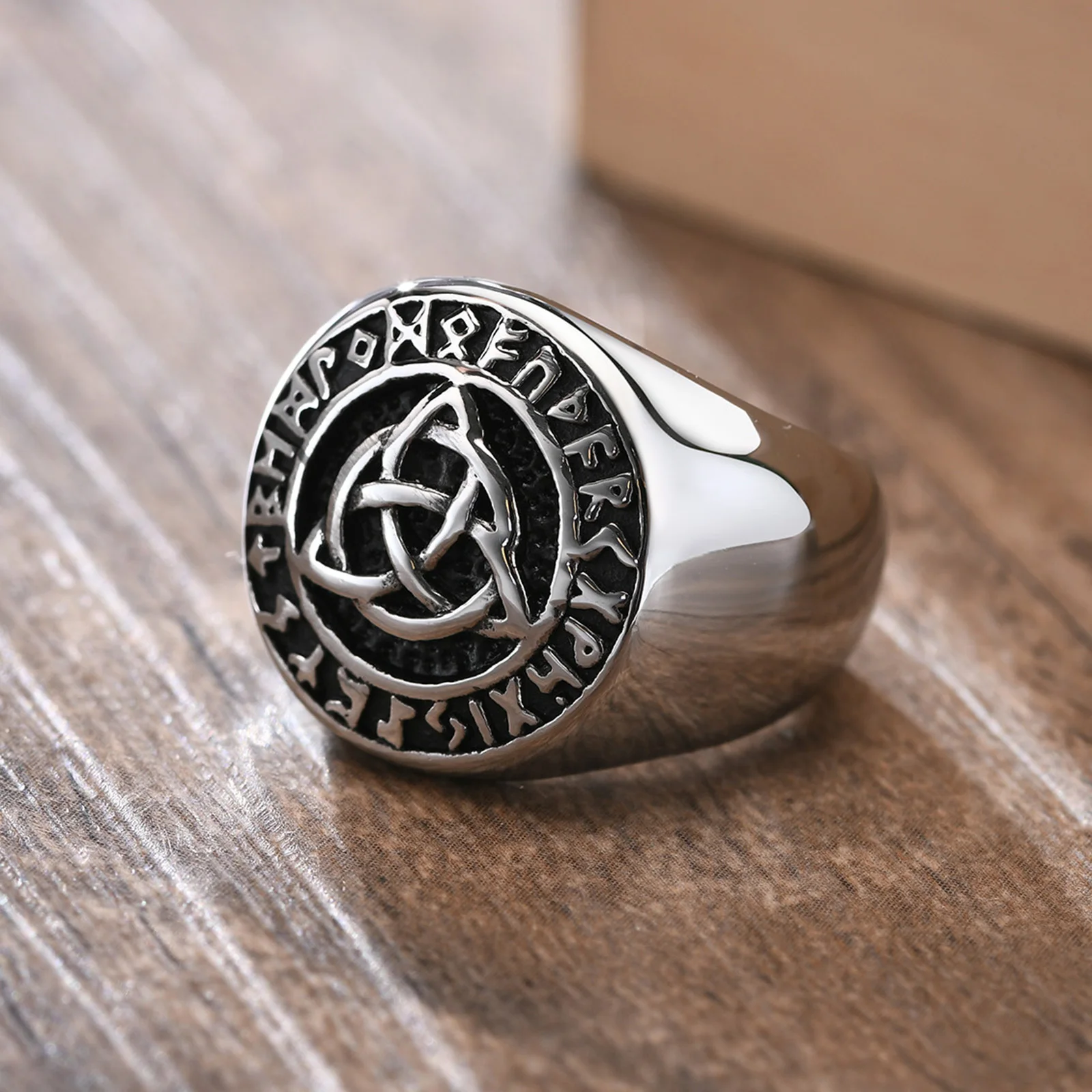 Celtic Knot Ring,Stainless Steel Rune Viking Jewelry for Men|Rings ...