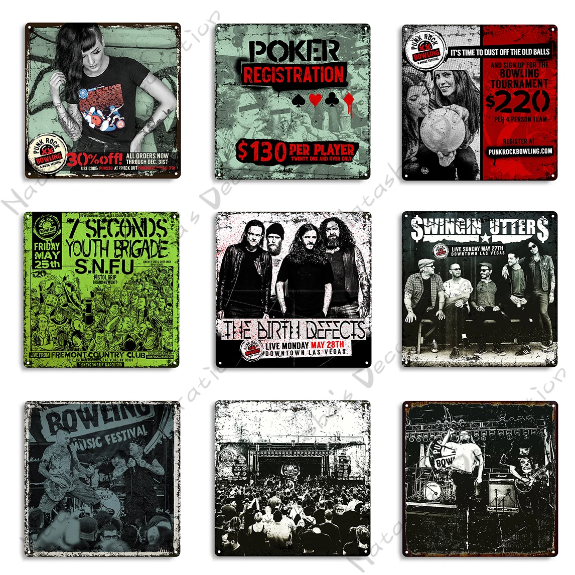 Retro-PUNK-Decorative-Sign-Music-Metal-Sign-Band-Metal-Tin-Sign-Rusty ...