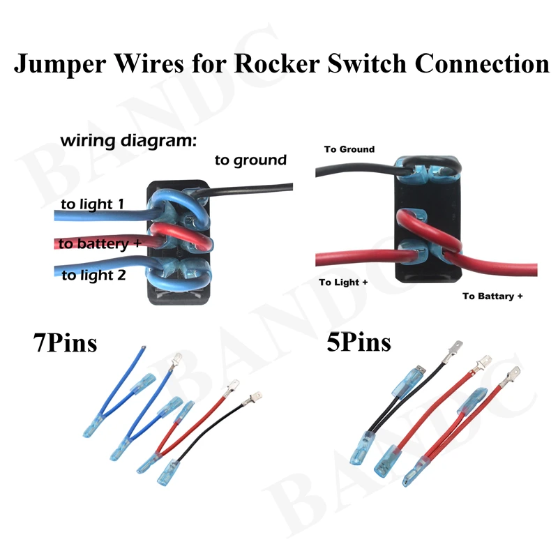 5Pin 7Pin Jumper Wires for Car Boat Rocker Switch Connection ,Wire ...