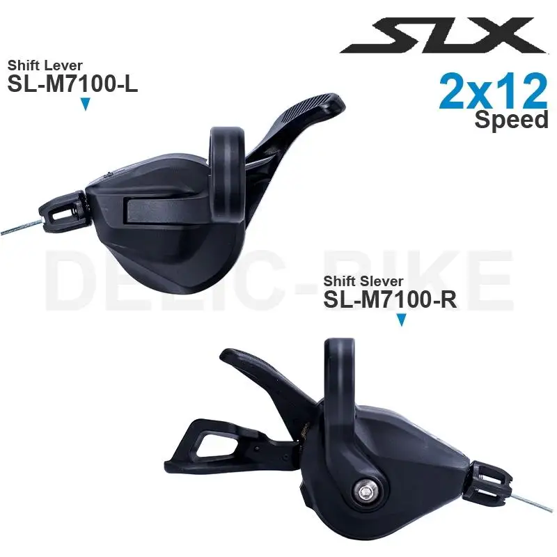 SHIMANO SLX M7100 2x12 스피드 시프터 그룹셋, SL M7100 L 왼쪽 SL M7100 R 오른쪽 시프트 레버 ...