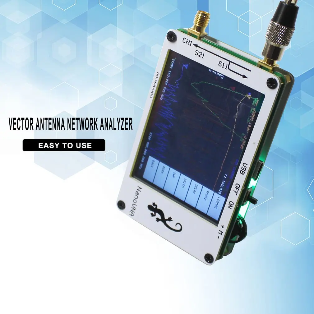 Small And Portable NanoVNA Vector Network Analyzer 50KHz-900MHz HF VHF ...